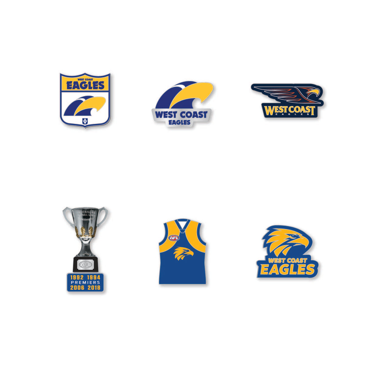 West Coast Eagles AFL Pin Set - Clinks Australia