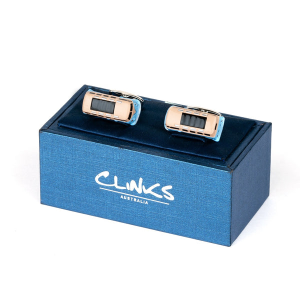 VW Kombi Van Blue Cufflinks - Clinks Australia