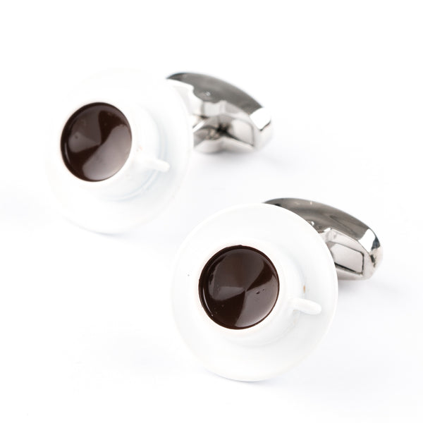 Coffee Cup and Saucer Cufflinks - Clinks Australia
