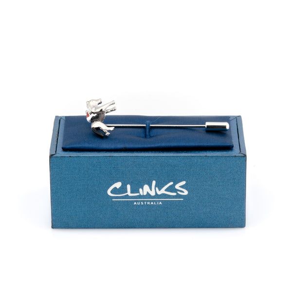 Colour Melbourne Cup Horse Racing Silver Stick Pin - Clinks Australia